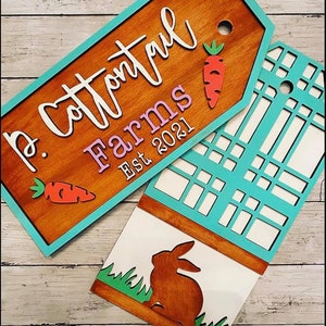 Easter Bunny Cottontail Tags Sign Cutout Shapes, Door Hanger Unfinished ...