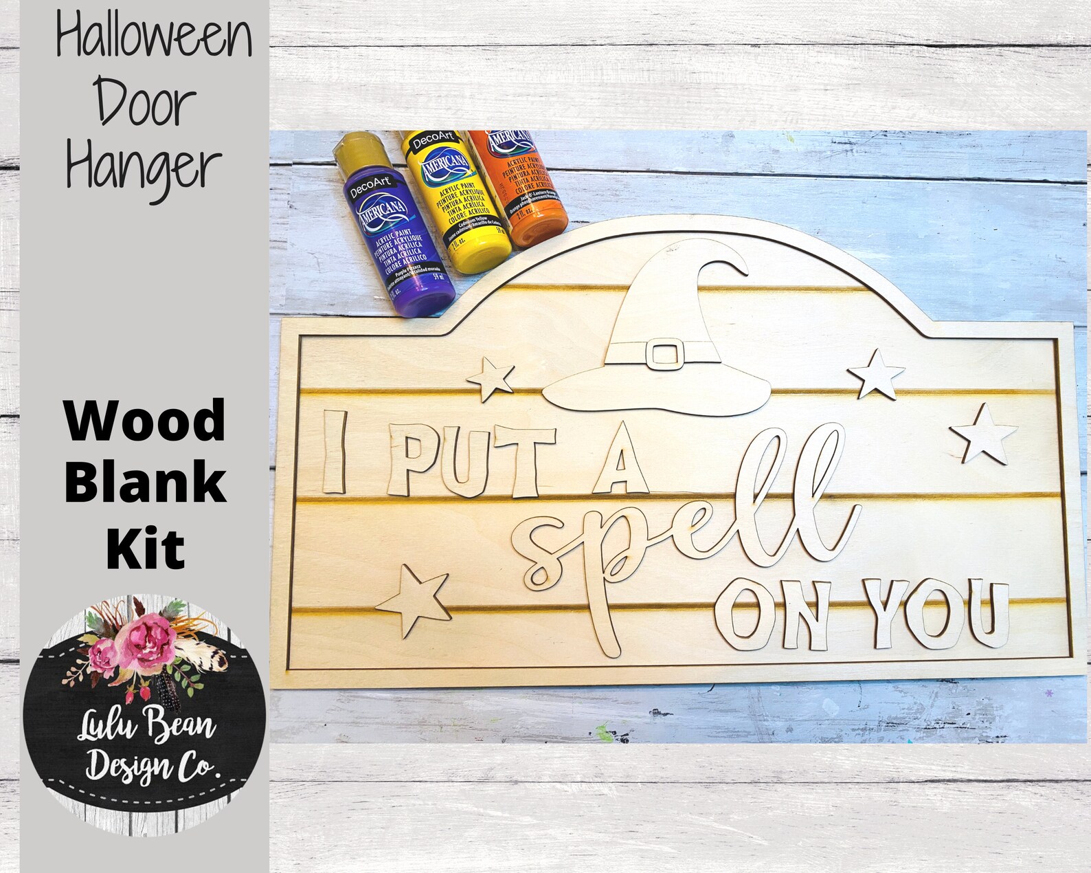 I Put a Spell on You Sign Cutout Shapes, Door Hanger Unfinished Wood ...