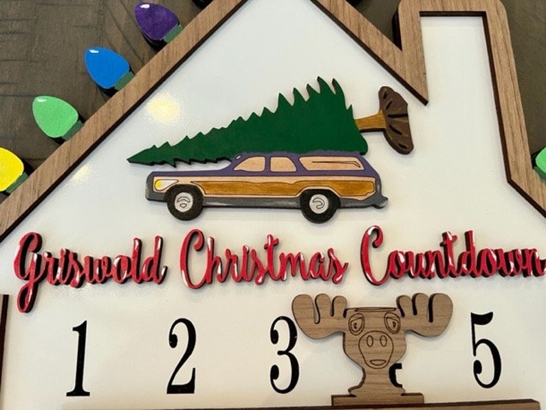 Griswold Countdown to Christmas Calendar SVG Laser File Wood Digital ...