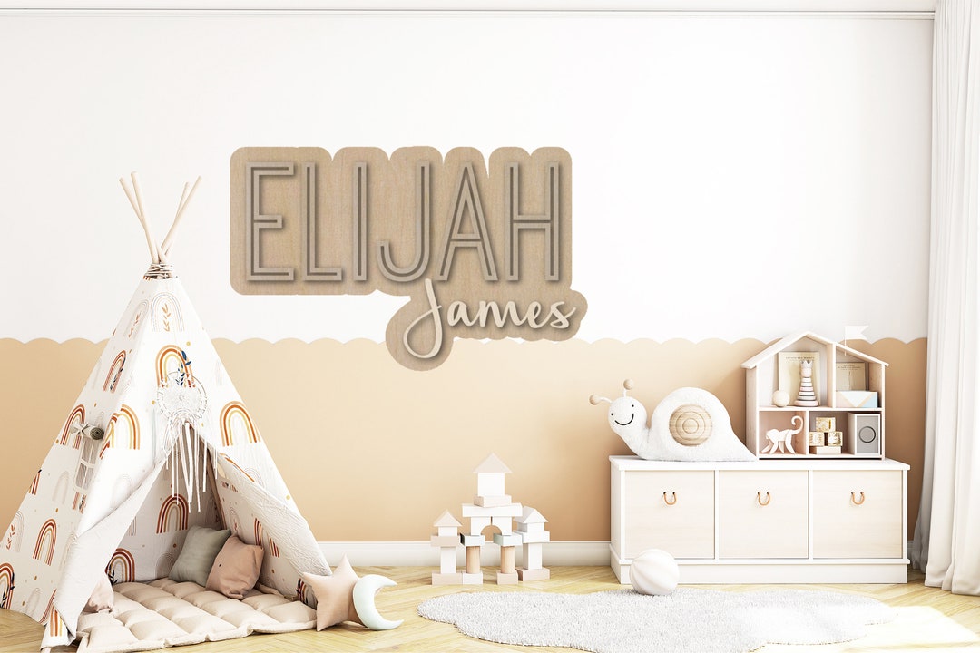 Large Name Sign, Wood Cut Out Name Sign, Nursery Name Sign, Kids Name ...