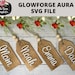 Stocking Name Tags Christmas Glowforge Aura SVG Laser File Wood ...