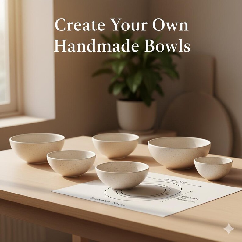 Minimal Clay Bowl Template PDF | Printable Ceramic DIY Guide - Etsy