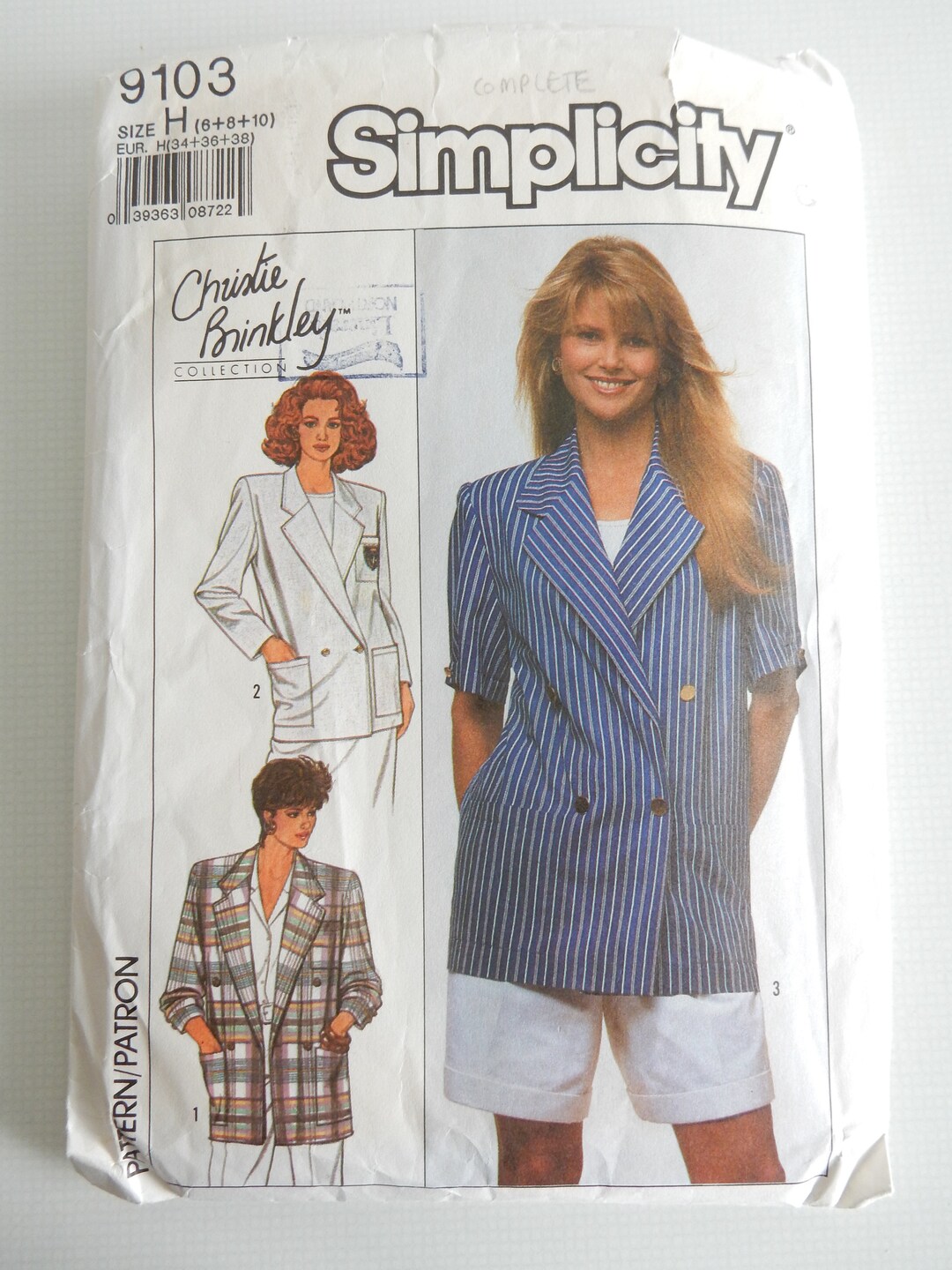Pattern Simplicity 9103 Christie Brinkley - Etsy