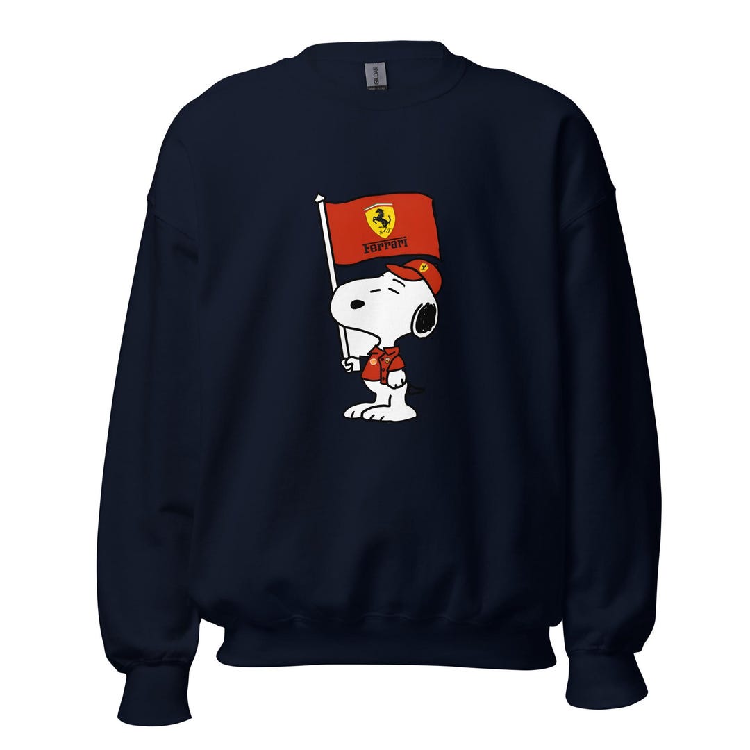 Snoopy Ferrari Hoodie | F1 Racing Sweatshirt | Peanuts Motorsport ...
