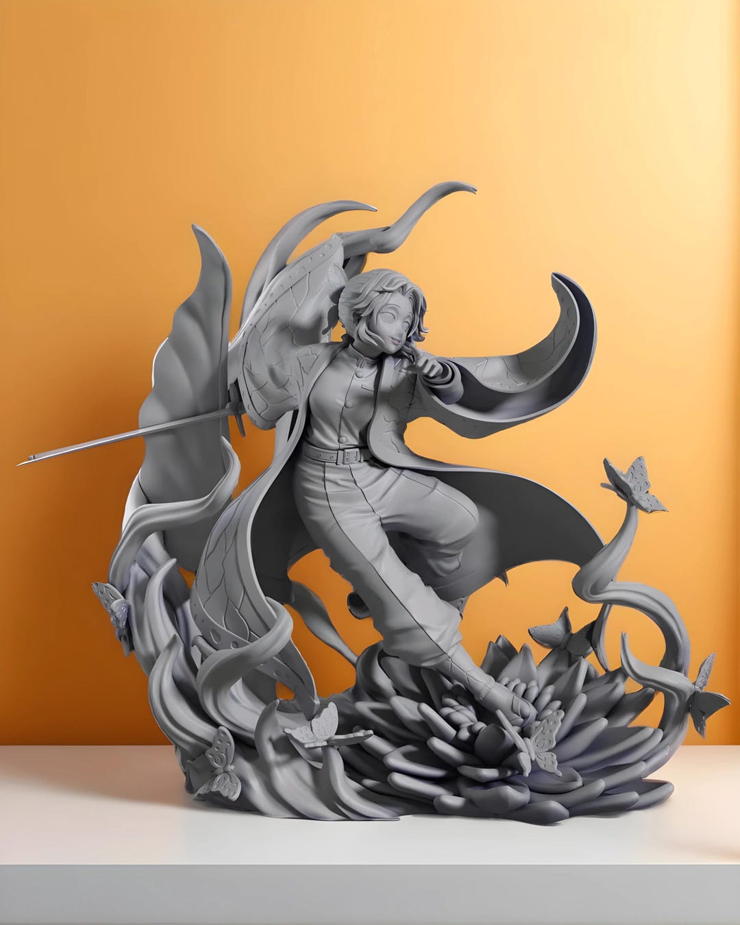 Demon Slayer – Shinobu Kocho | Insect Hashira STL Statue | Anime 3D ...