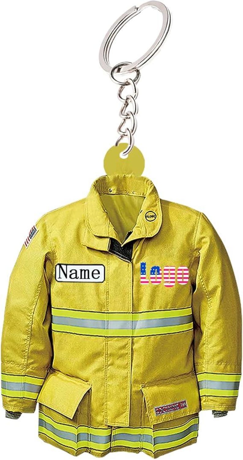 Personalized Firefighter Keychain Custom Firefighter Gifts for Men ...