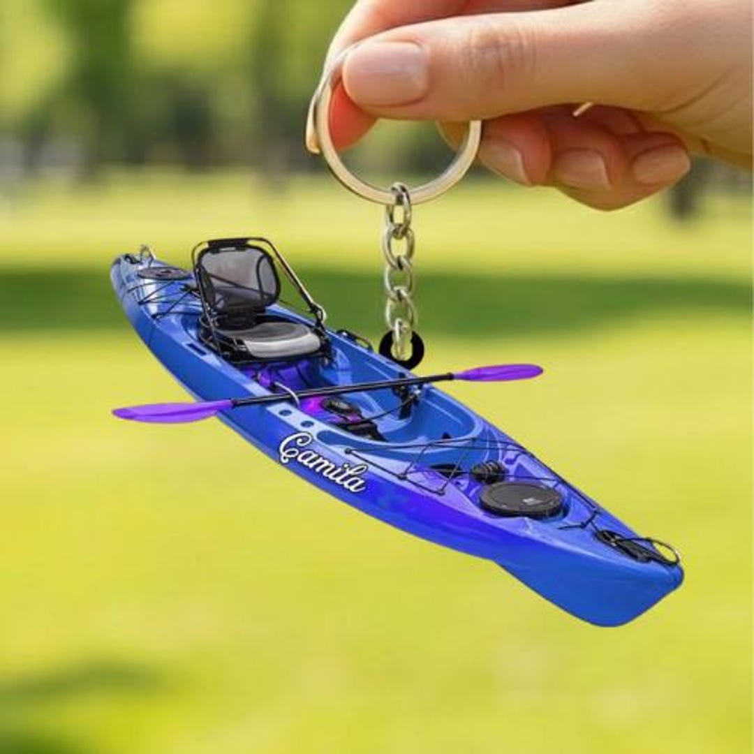 Personalized Kayak Keychain, Outdoor Adventure Gift - Etsy