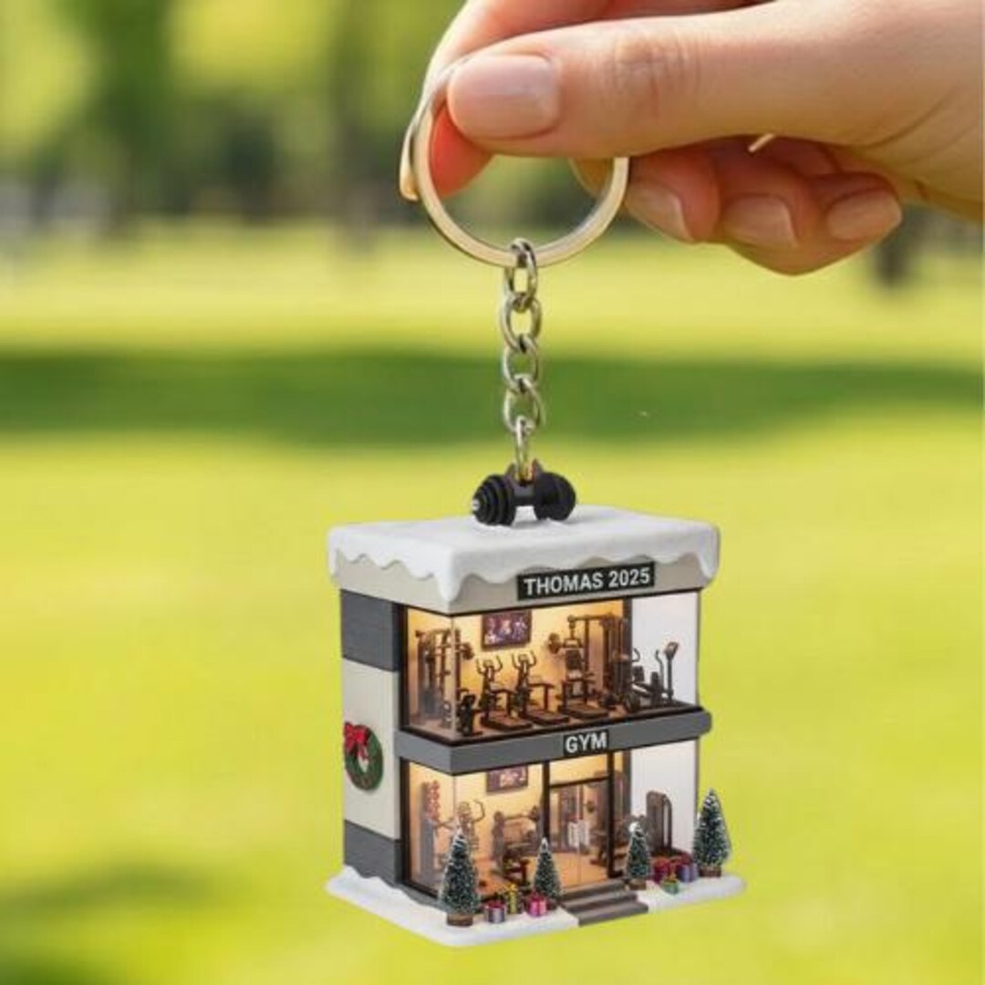 Personalized Gym Hanging Keychain: Keychain Fitness Fan - Etsy