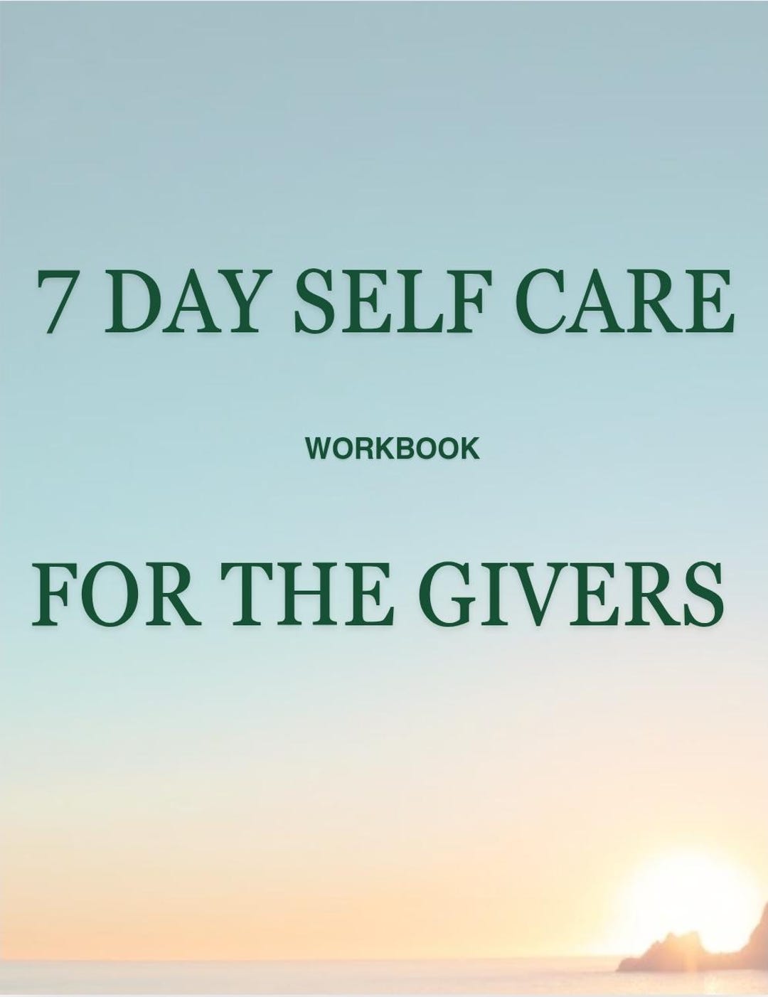 7 Day Self Care Workbook | Printable Self Love Guide - Etsy