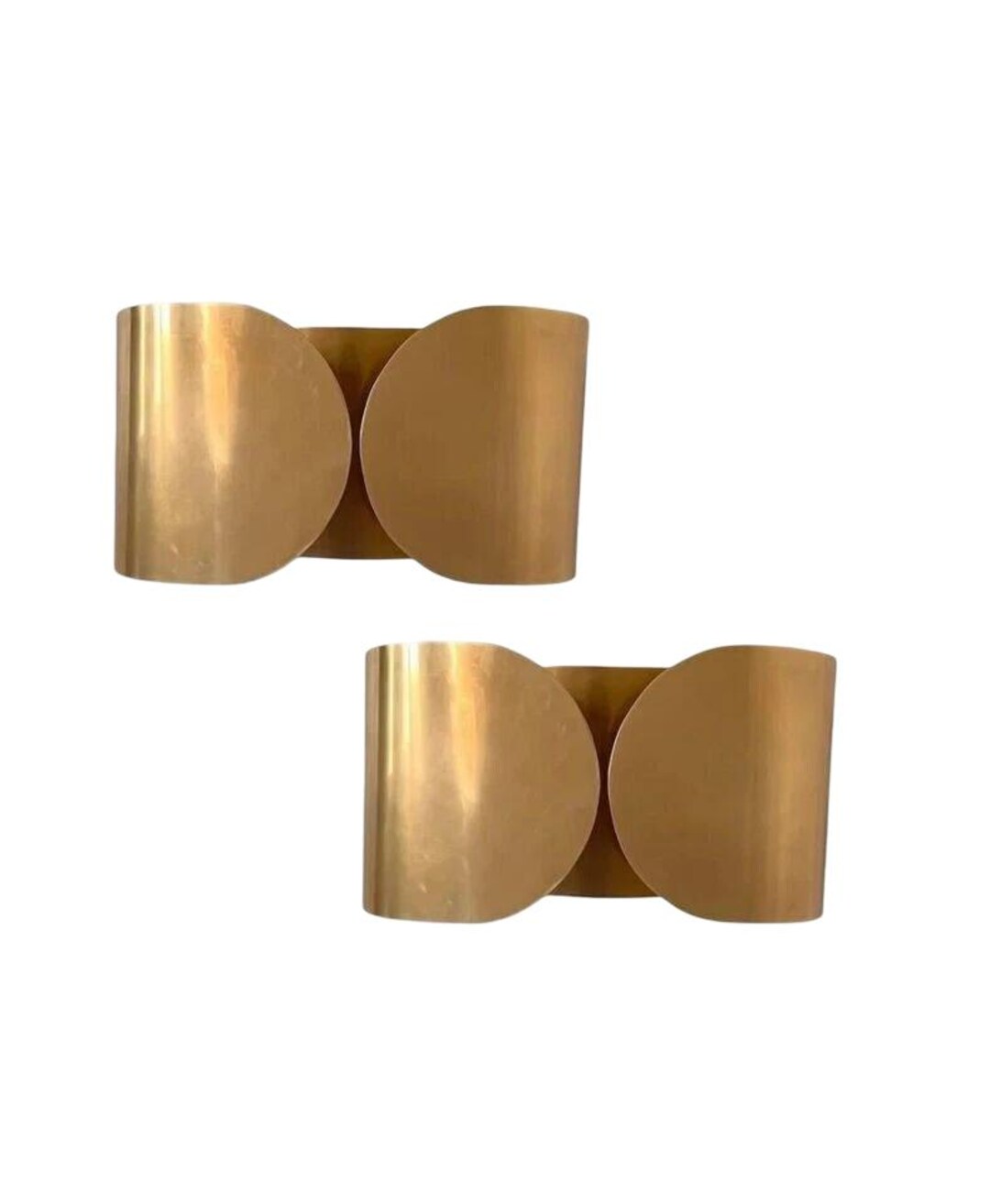 Brass Pair of Foglio Italian Style Handmade Sputnik Style Wall Sconce ...