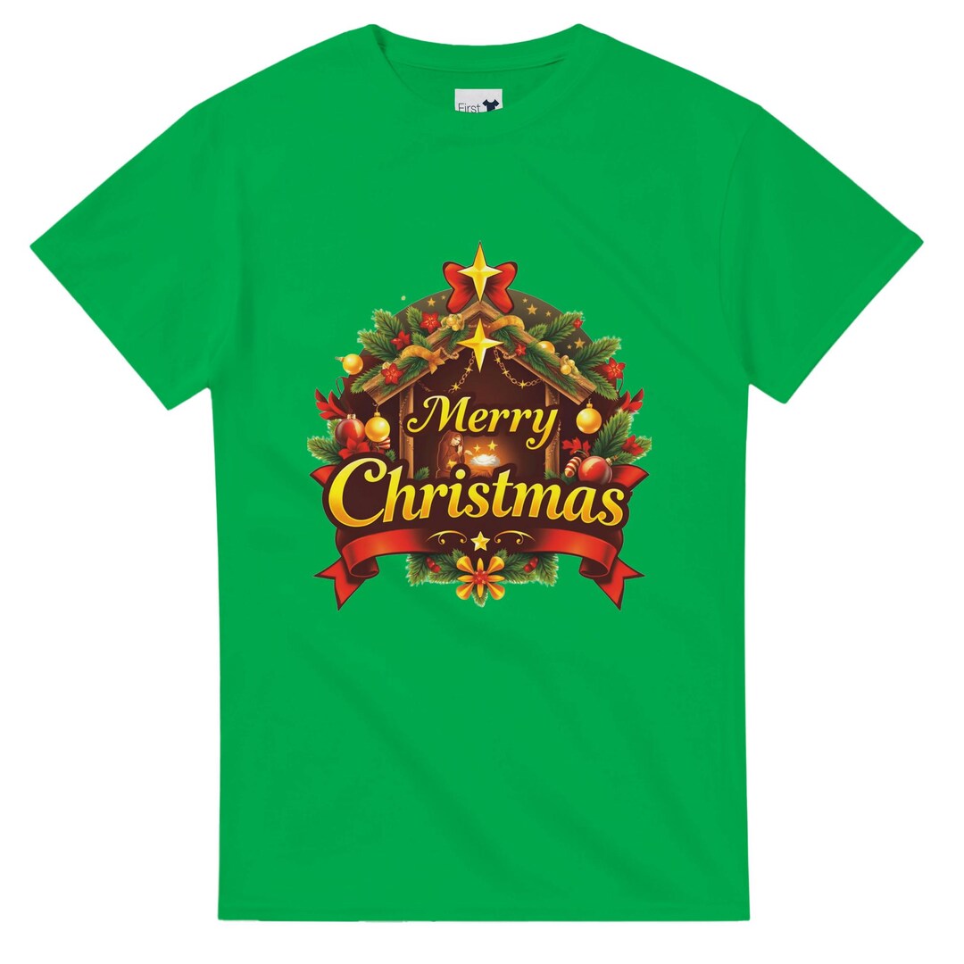 Merry Christmas Nativity T-shirt - Etsy