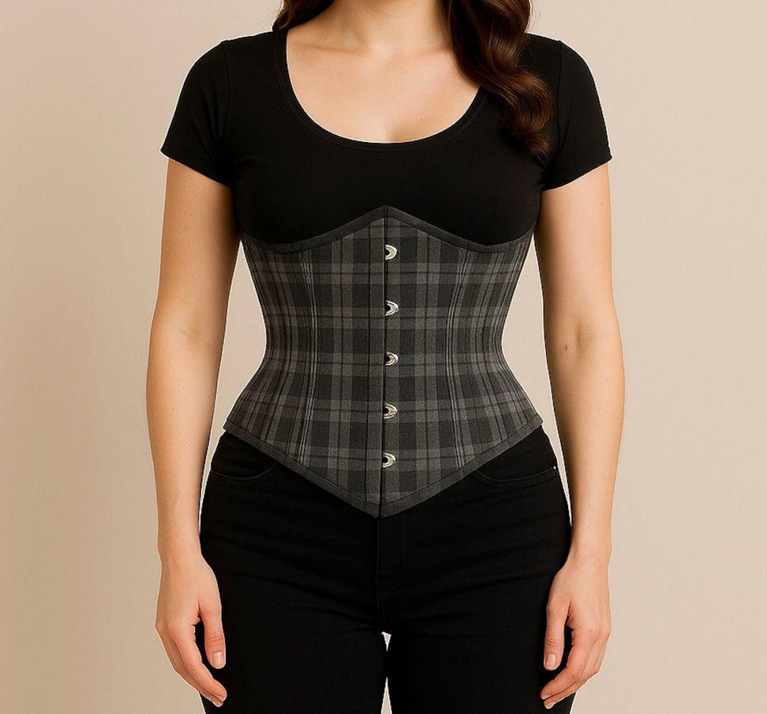 Tartan Underbust Corset for Women – Scottish Plaid Waist Training ...