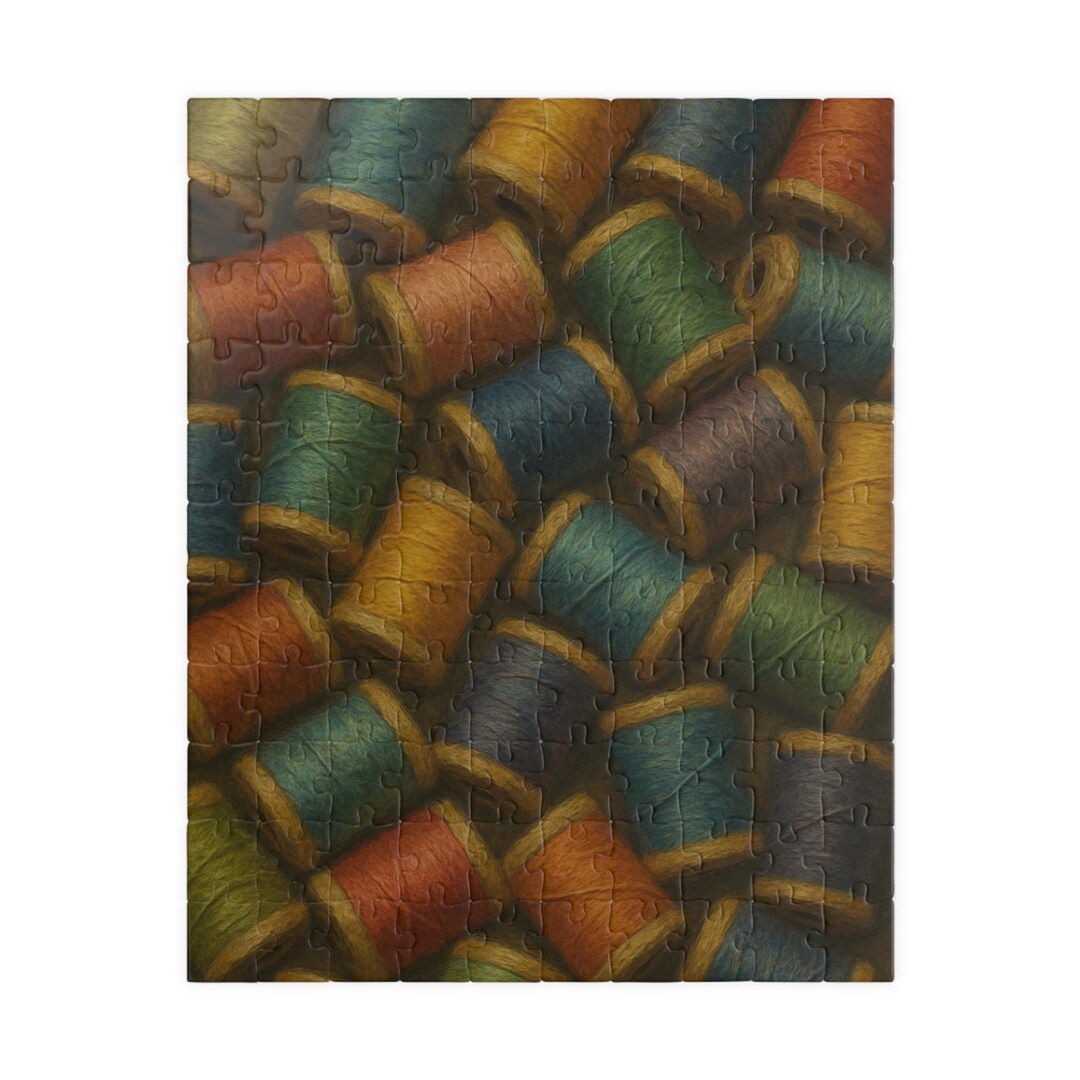Colorful Thread Spools Puzzle | 252/520/1014 Piece Jigsaw - Etsy