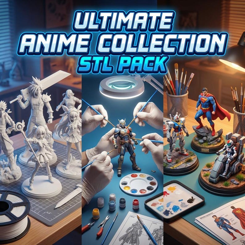 Anime STL Pack 3D Printable Anime Figures | FDM & Resin - Etsy