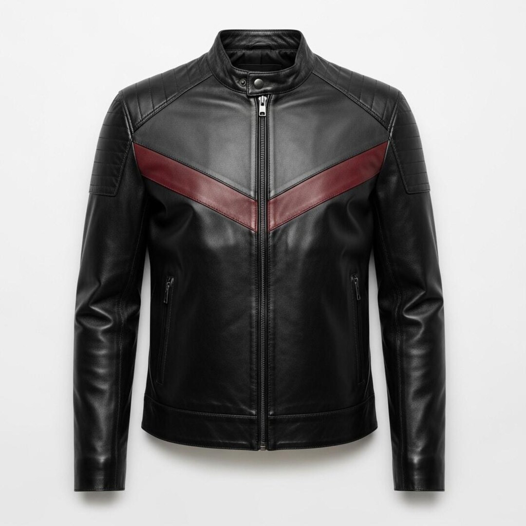 Urban Panel Leather Jacket for Men – Handmade Streetwear by ...