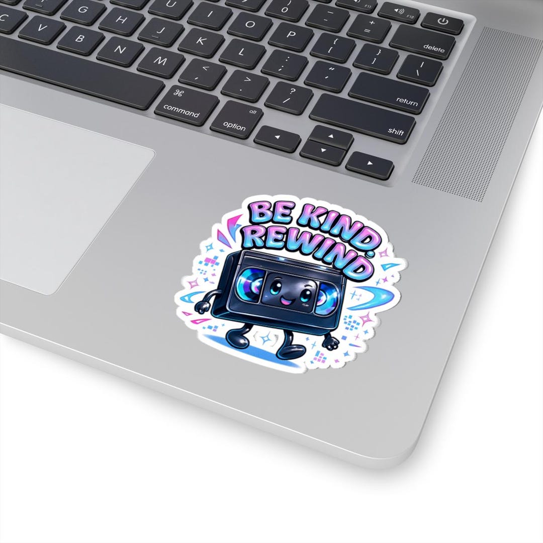 Retro VHS Be Kind Rewind Sticker, Y2K Laptop Decal - Etsy