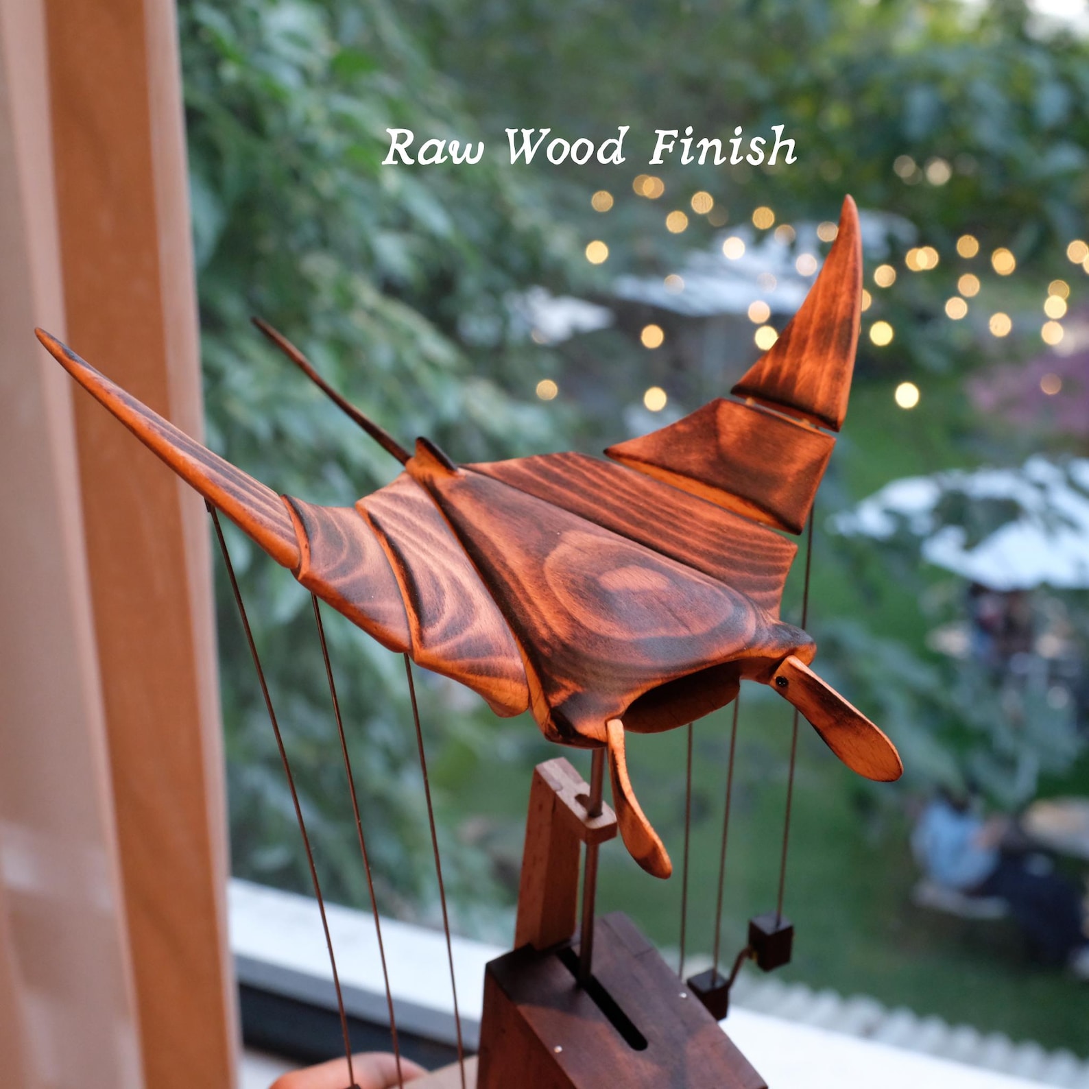 Wooden Flying Manta Ray Automata Moving Devil Ray Stingray Automaton ...