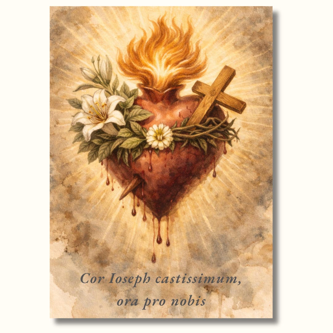 Most Chaste Heart of St Joseph Printable | Cor Ioseph Castissimum Ora ...