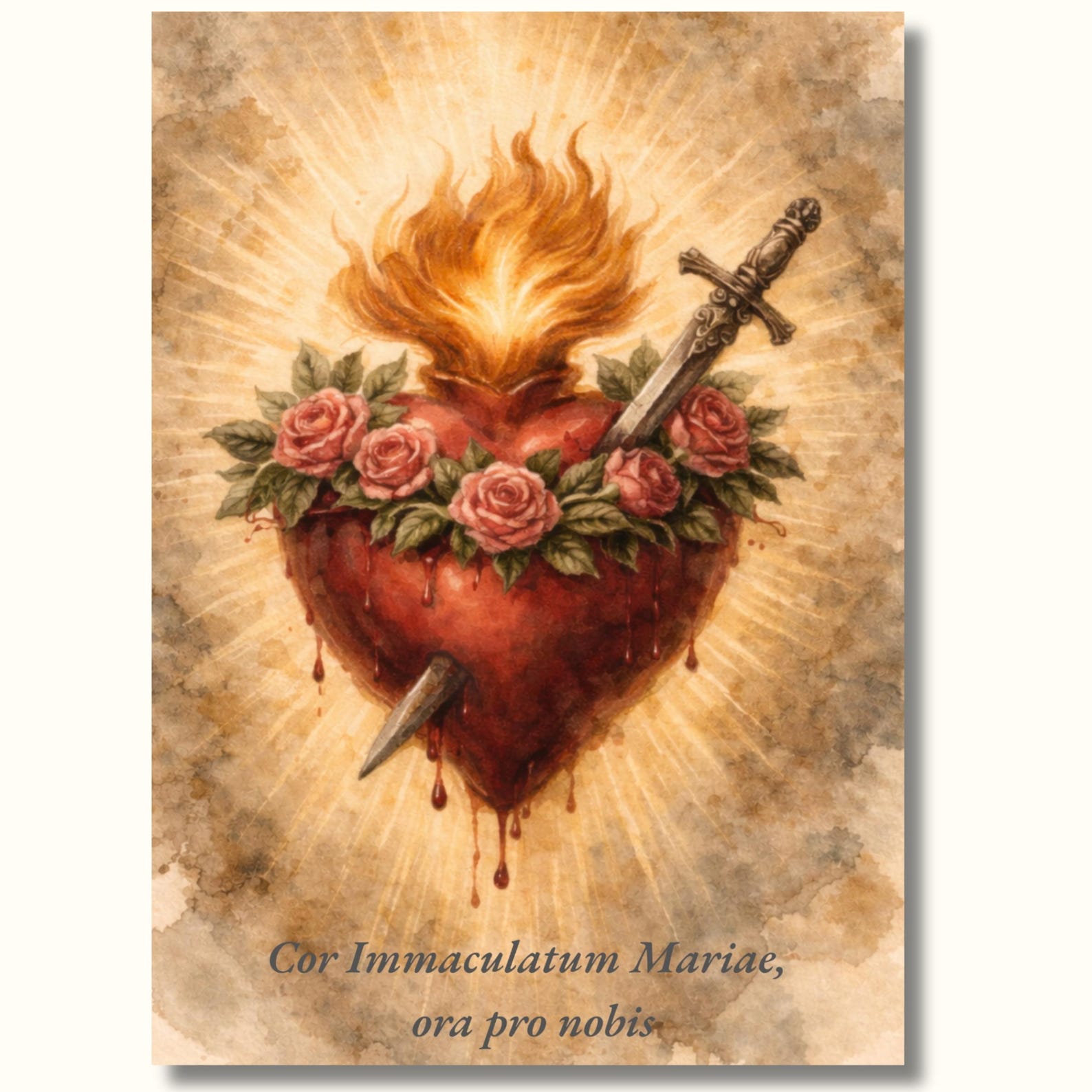 Immaculate Heart of Mary Printable | Cor Immaculatum Mariae Ora Pro ...