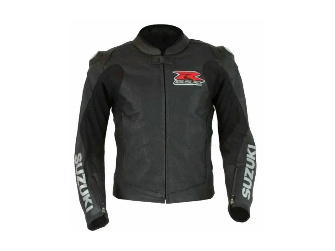 Black Suzuki GSXR Leather Motorcycle Racing Jacket - Etsy