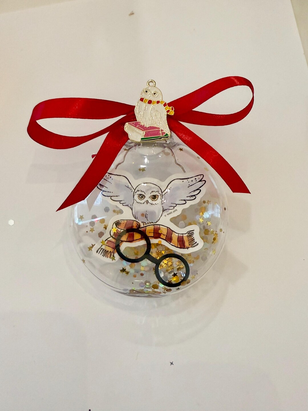 Harry Potter Hogwarts Hedwig Christmas Ornament With Hedwig Charm - Etsy