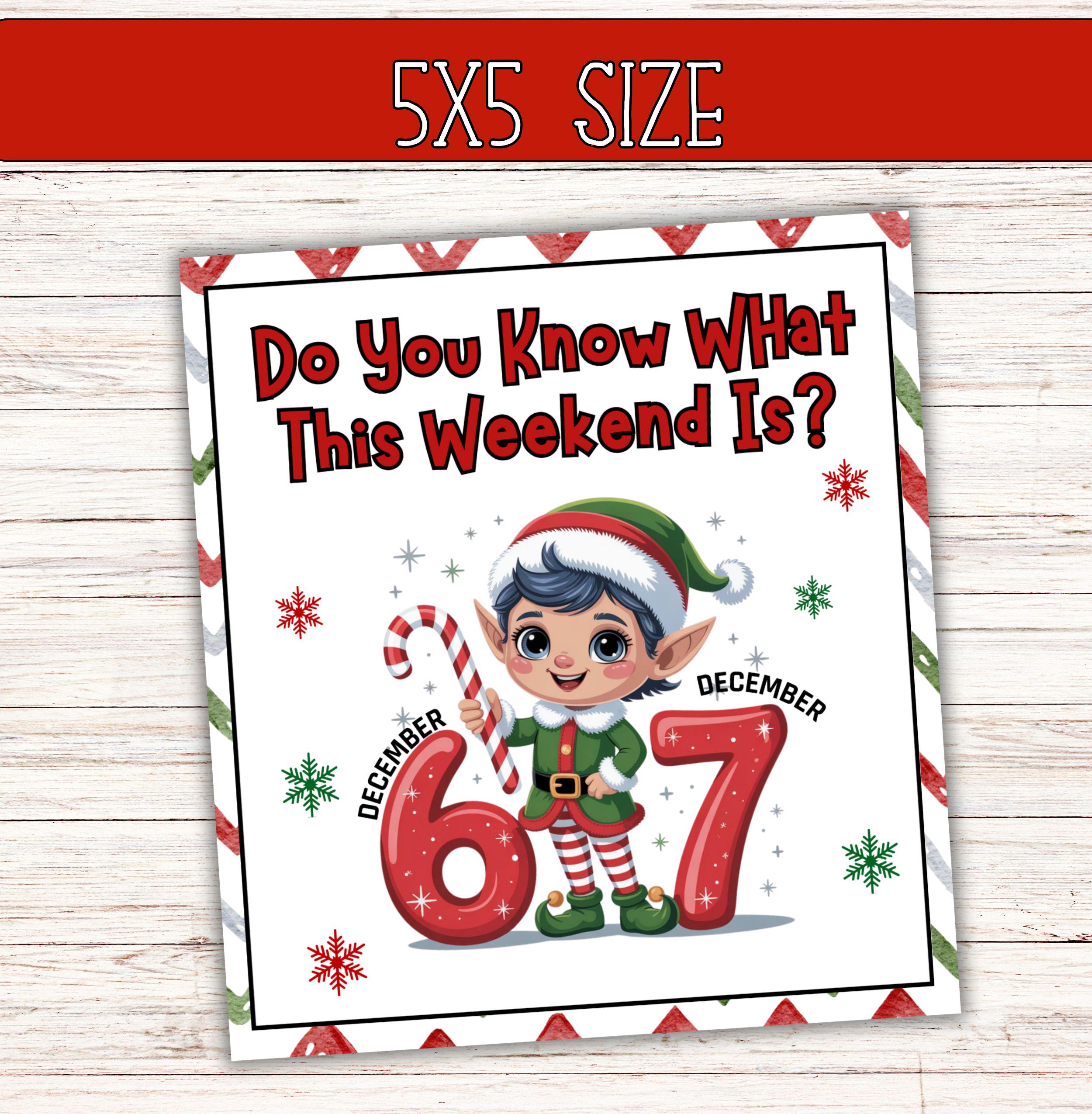 6 7 Six Seven Funny Elf Props, Printable DIY 2025 Trending Printable ...