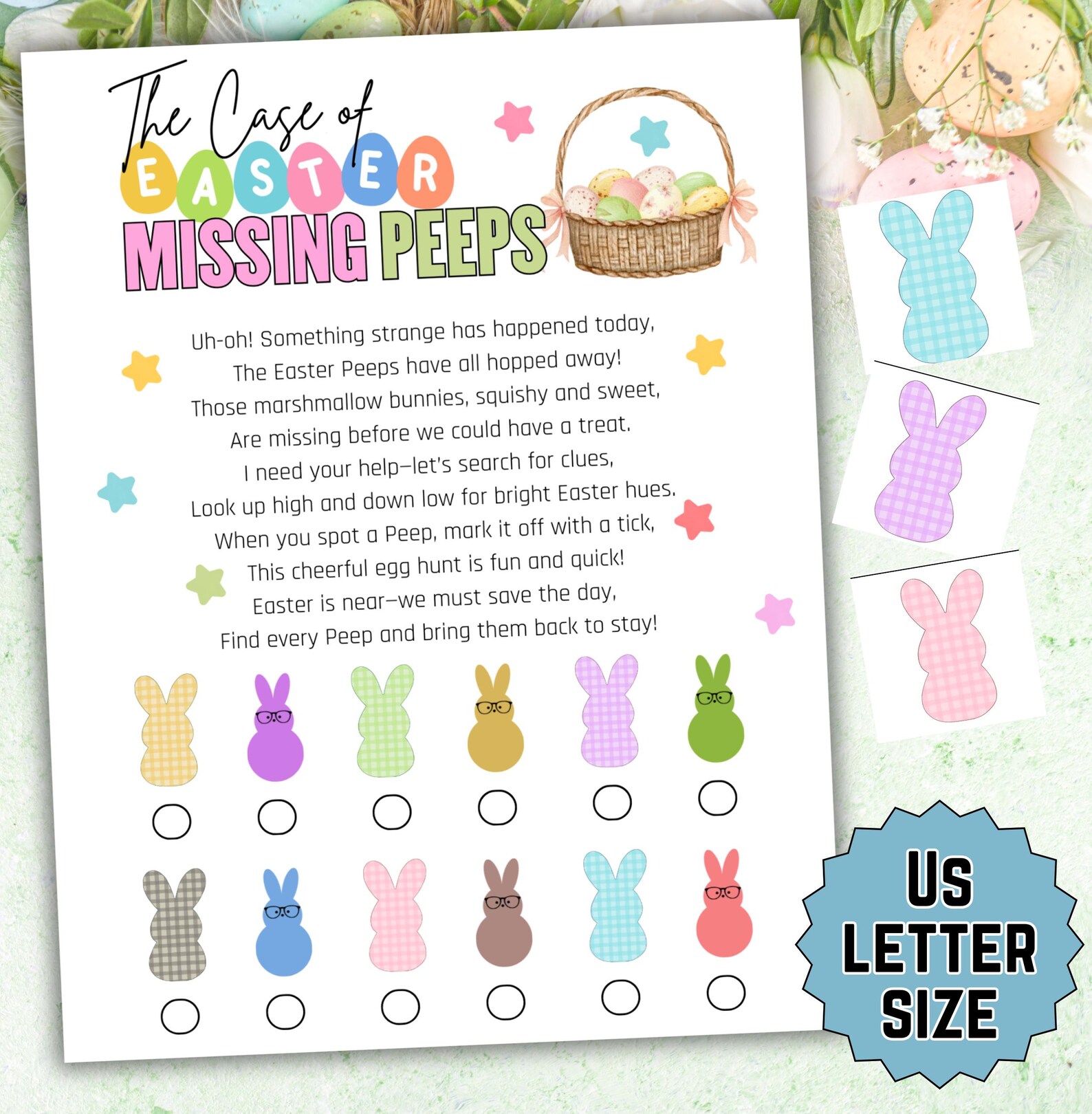 Peeps Easter Scavenger Hunt Game: Printable Case of Missing Peep Kids ...