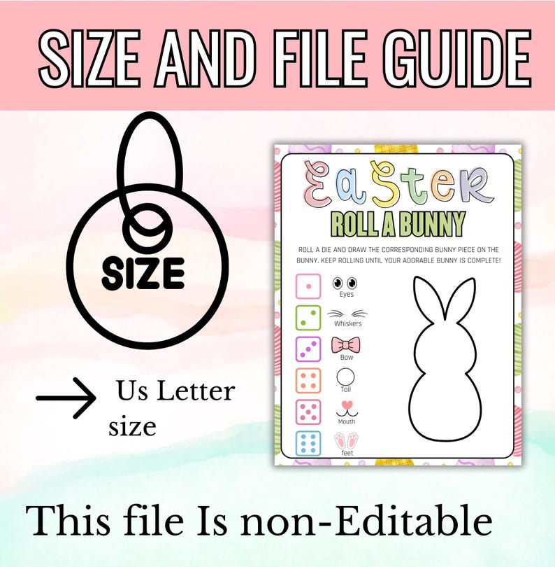 Easter Roll a Bunny Dice Game, Printable Easter Party Game for Kids ...