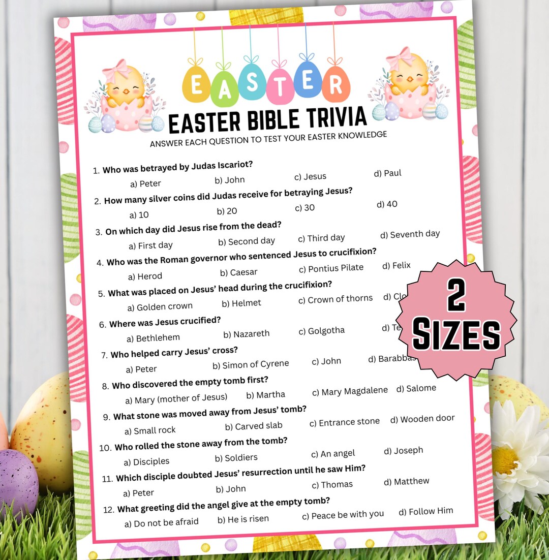 Printable Easter Trivia Game | Easter Activity for Kids and Adults ...