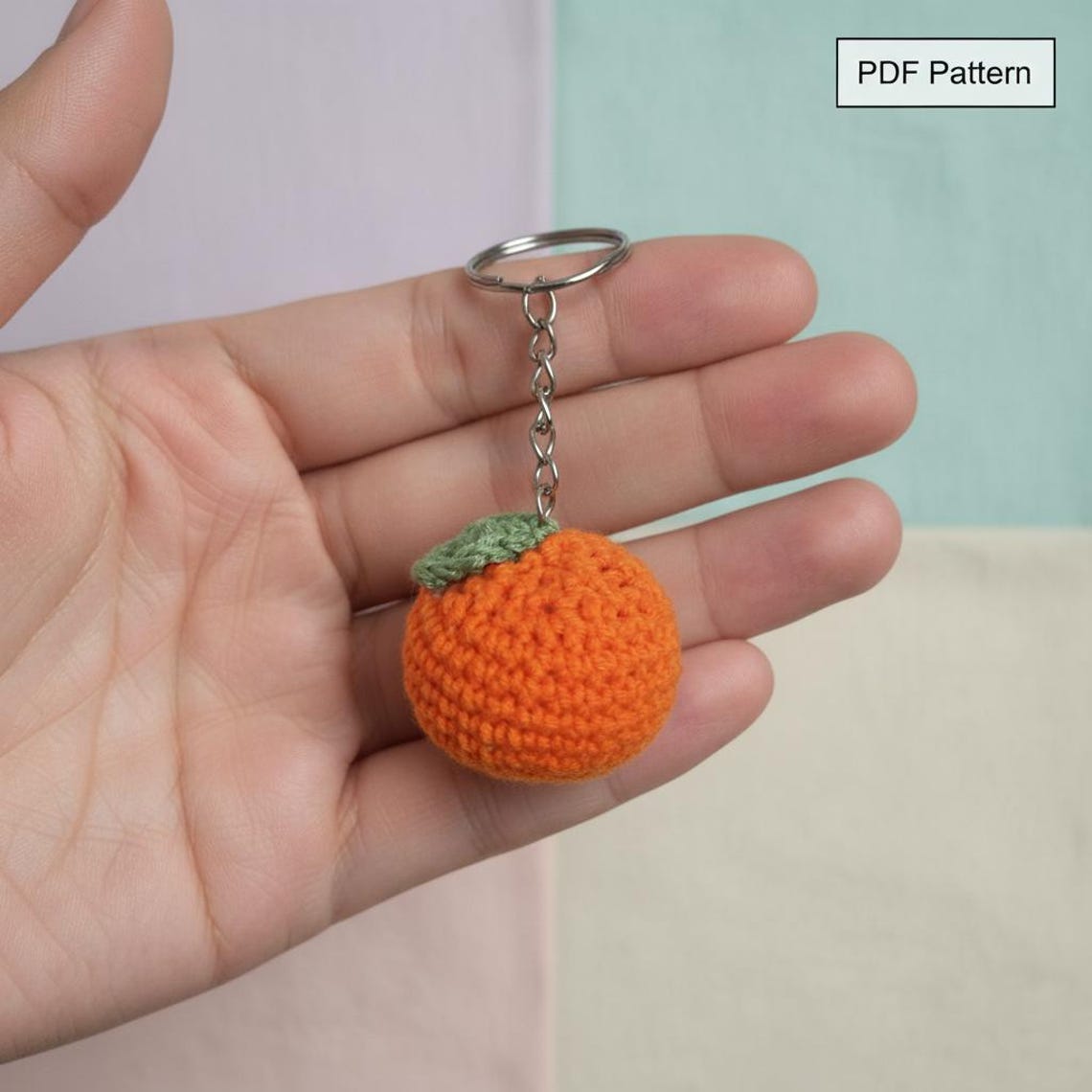 Tangerine Keychain Crochet Pattern Beginner Amigurumi PDF Pattern - Etsy