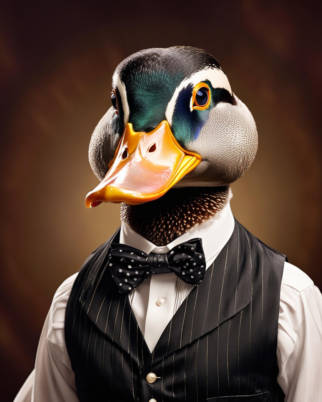 Anthropomorphic Duck in 1920S Gatsby Vest Portrait 1 - Etsy