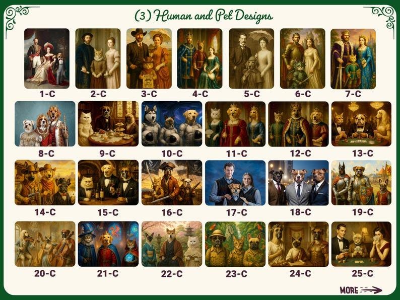 Pet Portrait, Family and Pet Custom Portrait, Funny Custom Portrait ...