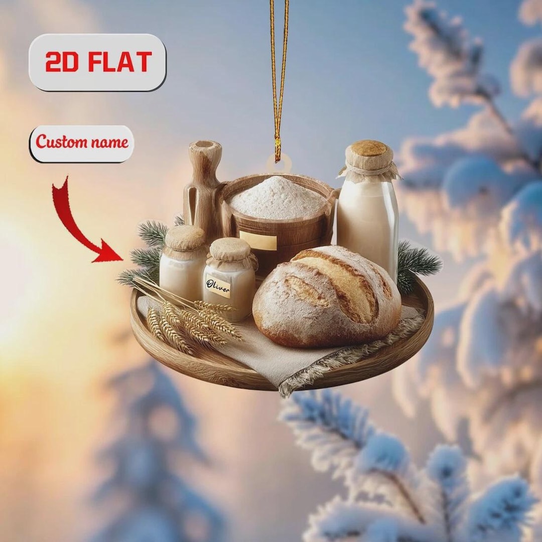 Personalized Bread Baking 2D Ornament: Custom Baker Christmas Decor - Etsy