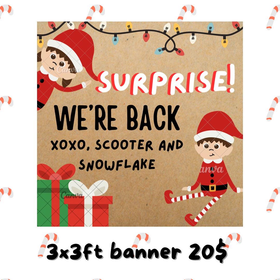 Elf is Back Banner - Etsy