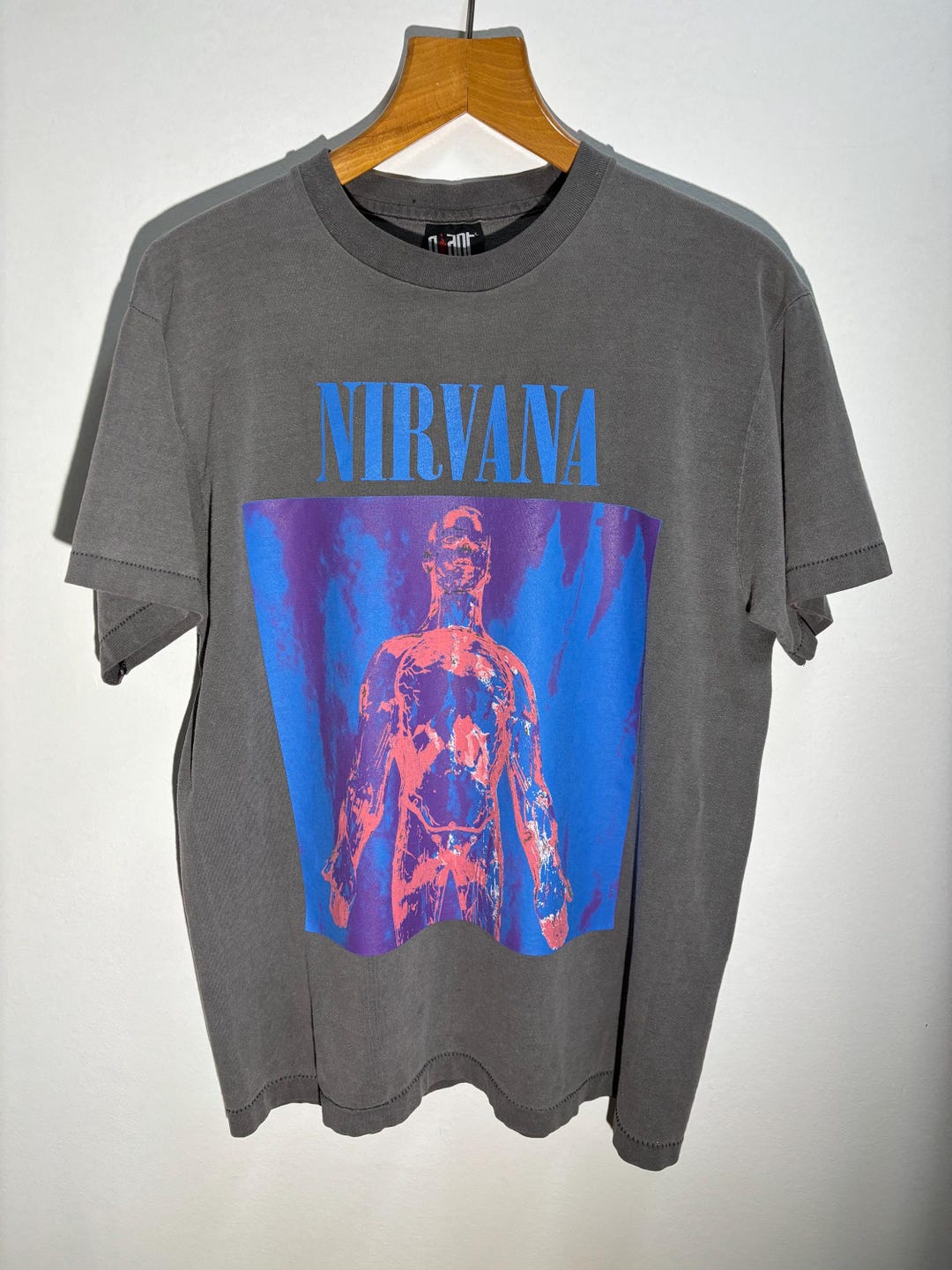 Vintage Single Stitch 90s Nirvana Sliver Tee Giant Tag Large Grunge ...
