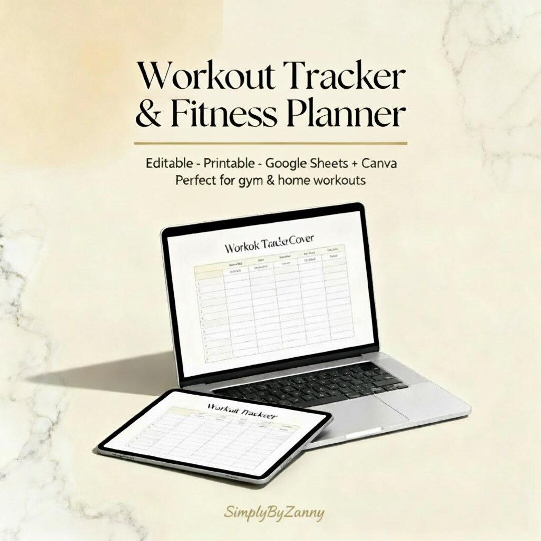 Workout Tracker Spreadsheet | Fitness Planner (google Sheets & Excel ...