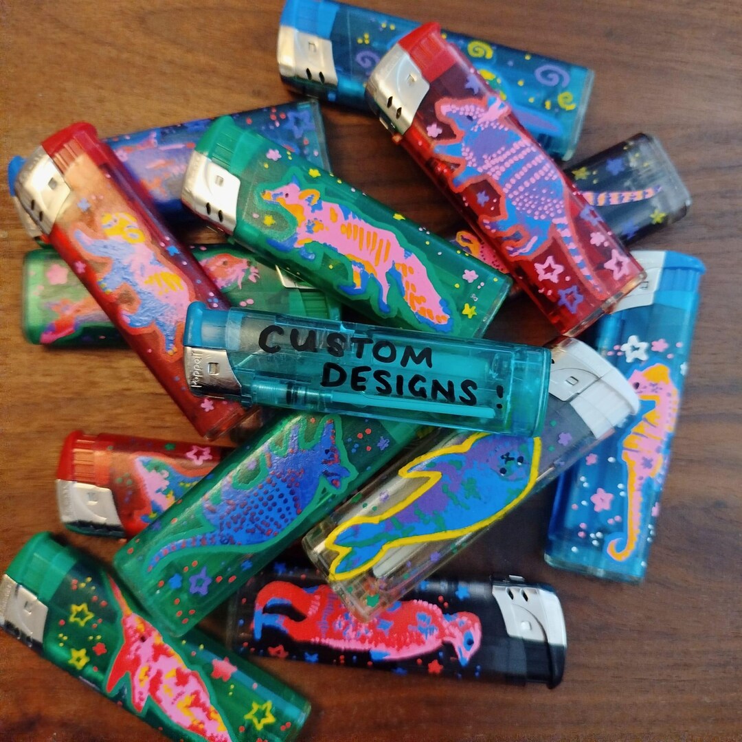 CUSTOM Hand Painted Animal Lighters - Etsy