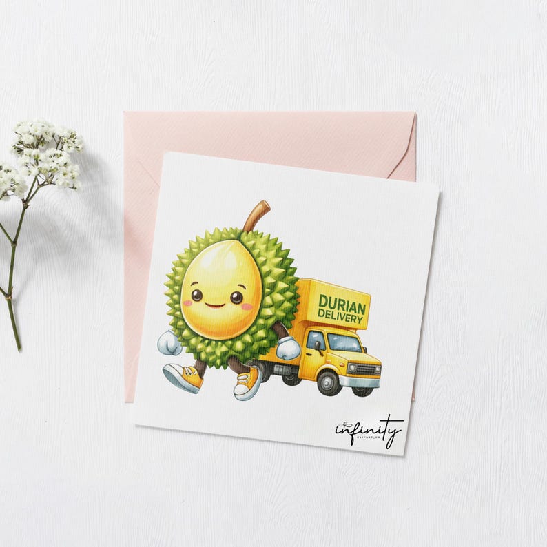 Playful Delight – Watercolor Clipart Set of Durian Characters - Etsy