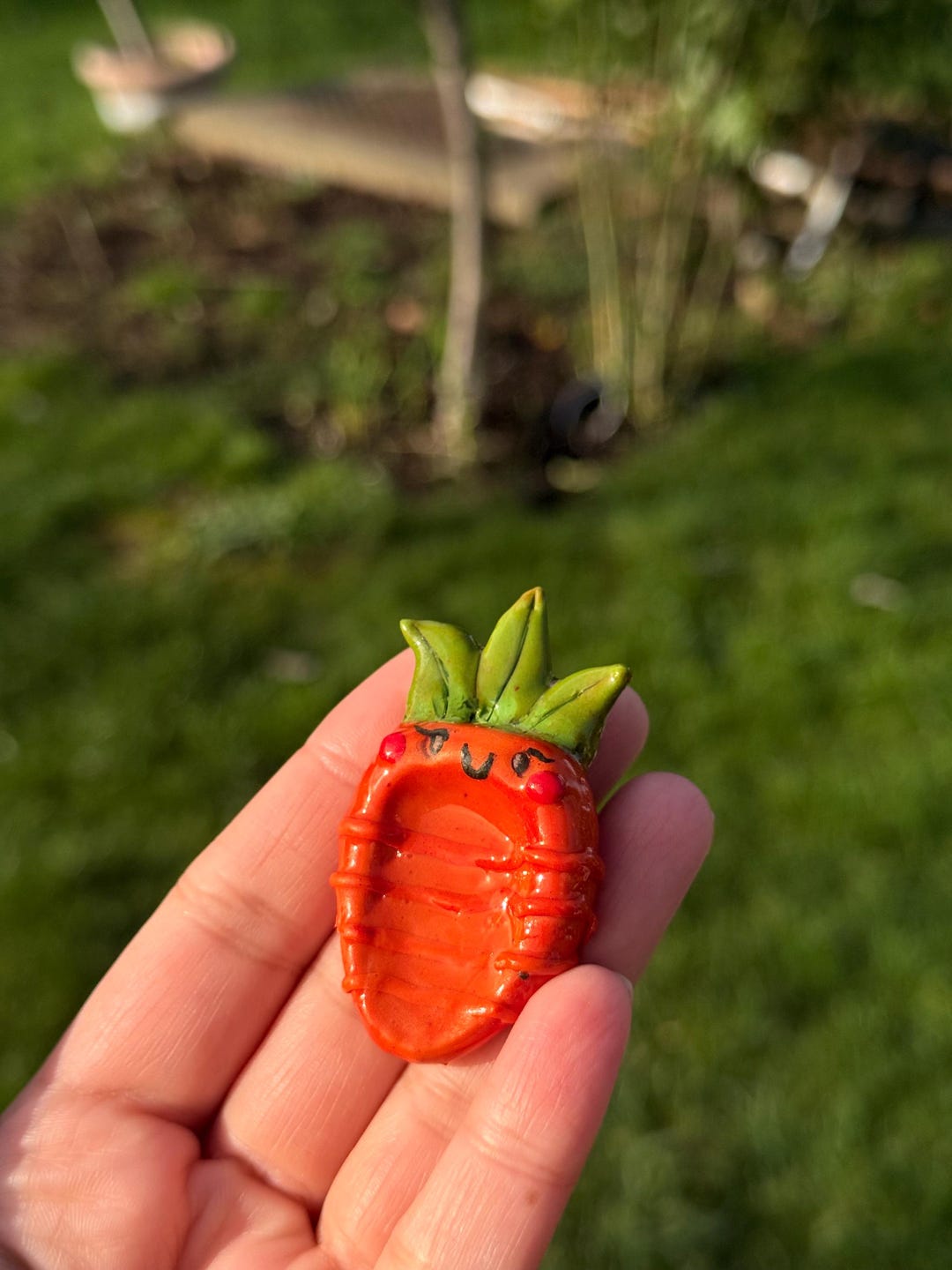 Carrot Inspirational Worry Stone – Handmade Clay Carrot Keepsake ...