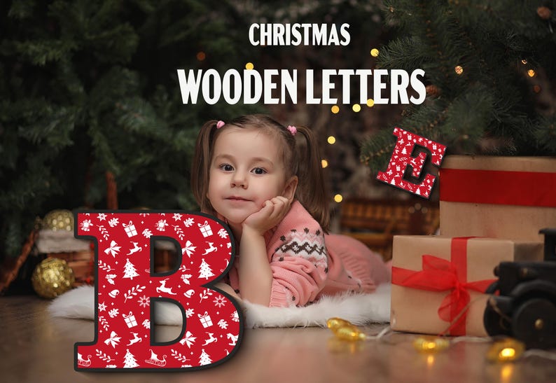 Wooden Christmas Letters & Numbers : Vinyl Coated Holiday Decor - Etsy