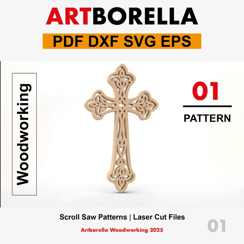 Scroll Saw Patterns, Laser Cut Files, Wooden Cross - Etsy