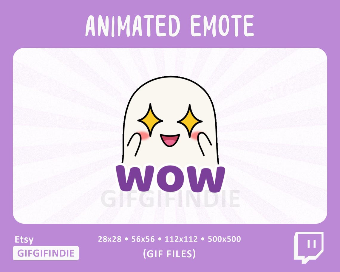 WOW Animated Emote GIF | Ghost Reaction Emote | Twitch Discord Chat ...