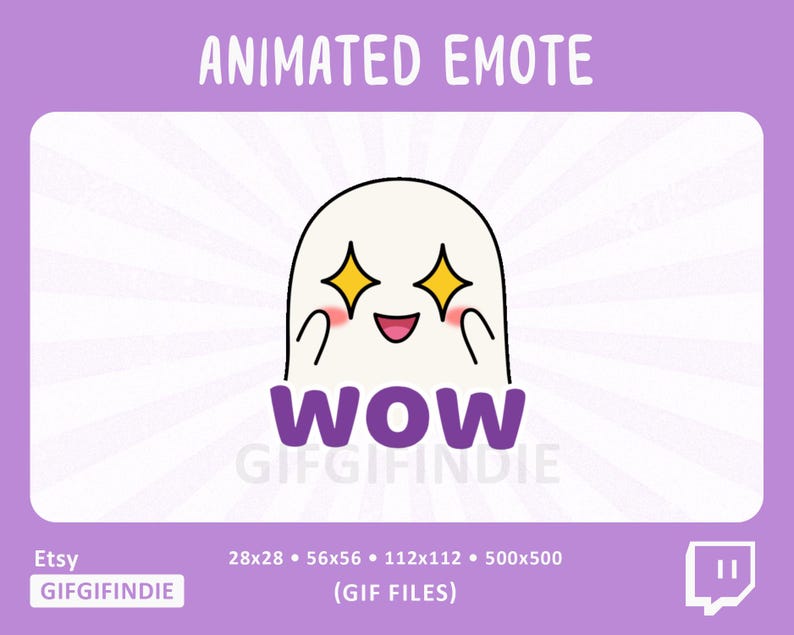 WOW Animated Emote GIF | Ghost Reaction Emote | Twitch Discord Chat ...