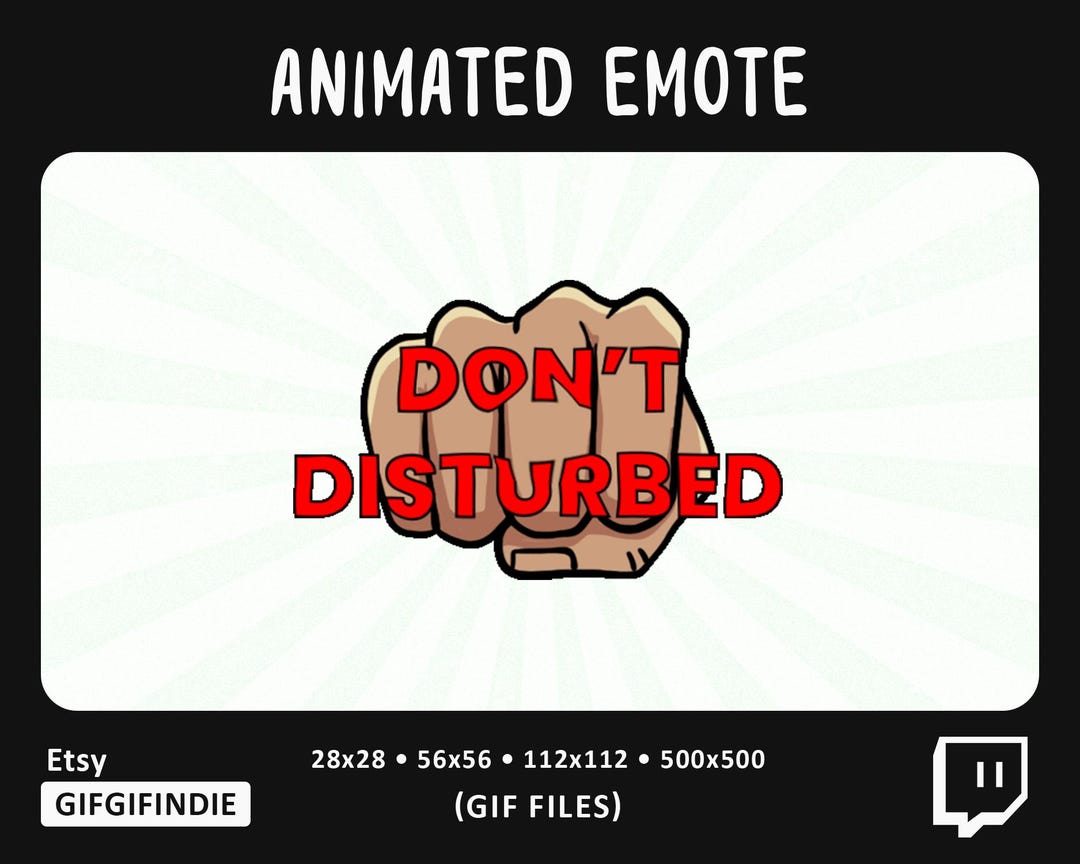 Animated Don’t Disturb Emote GIF | Funny Hand Gesture Reaction | Chat ...