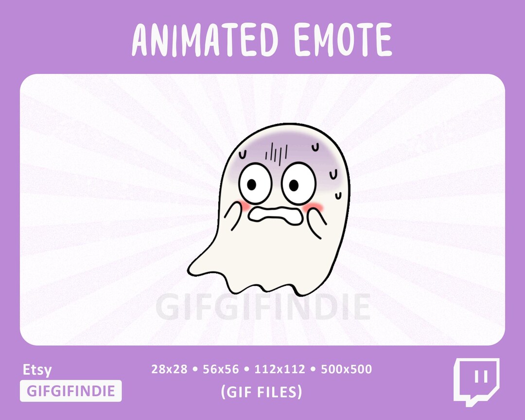 Ghost Terrified Animated GIF | Scared Ghost Reaction for Twitch ...