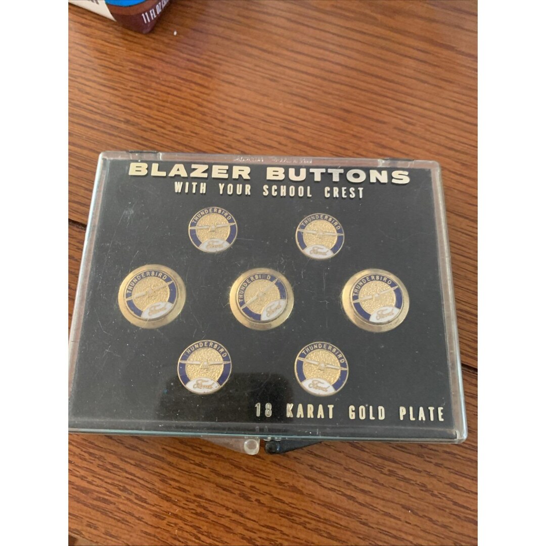 Blazer Buttons 18K Gold Plated Thunderbird School - Etsy