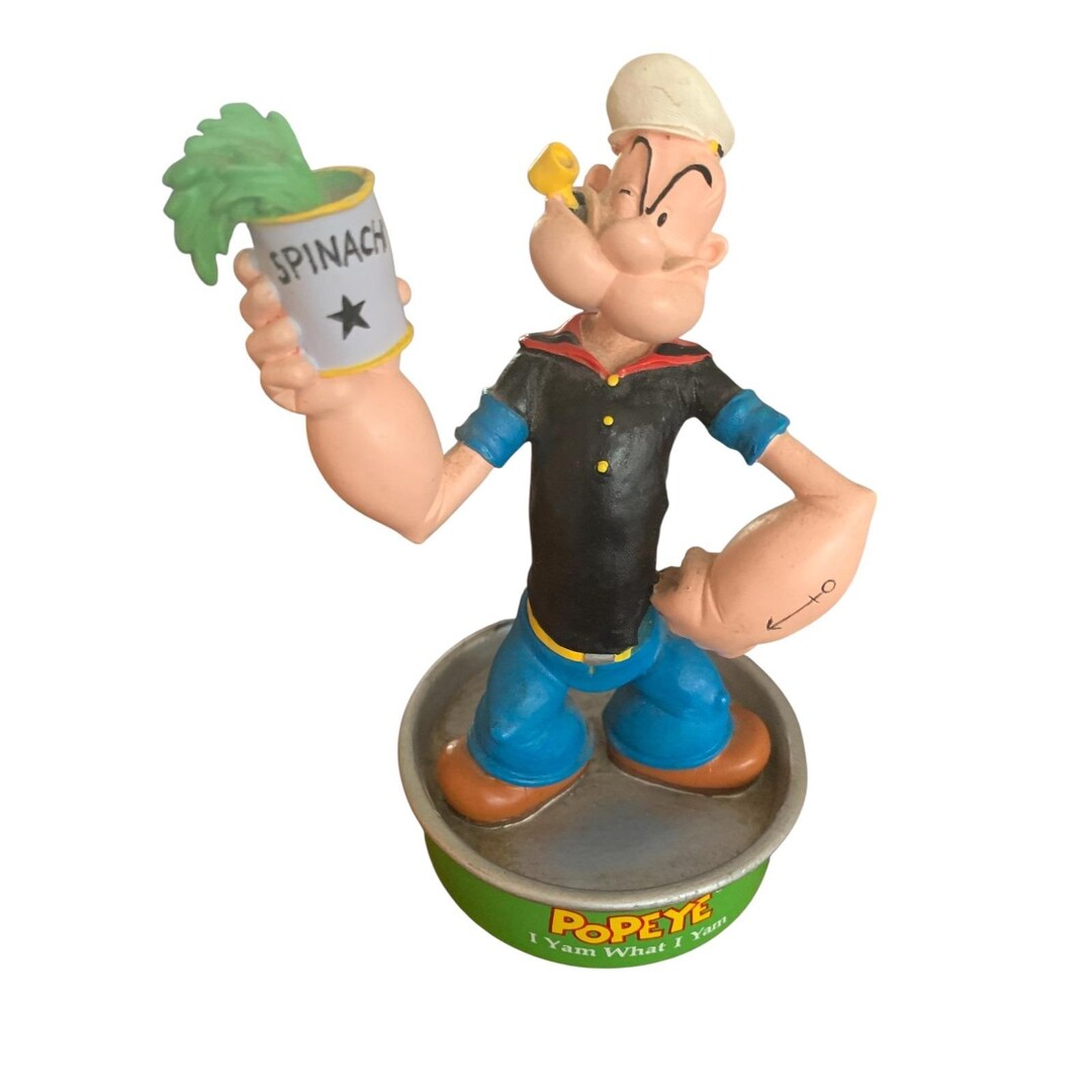 Vintage 2002 Popeye the Sailor Spinach Can Bobber Figurine - Etsy