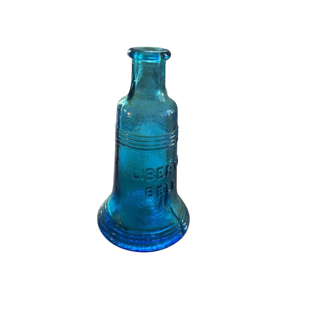 Vintage Wheaton Blue Liberty Bell Miniature 3 Inch Bottle - Etsy