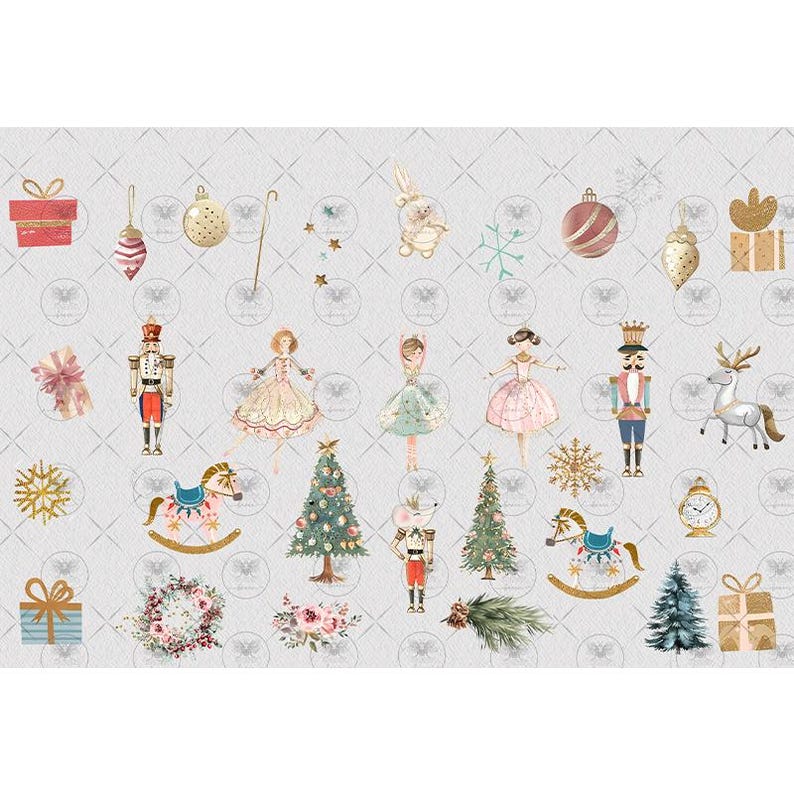 Nutcracker Clipart, Christmas Winter Watercolor Ballet Fairytale ...