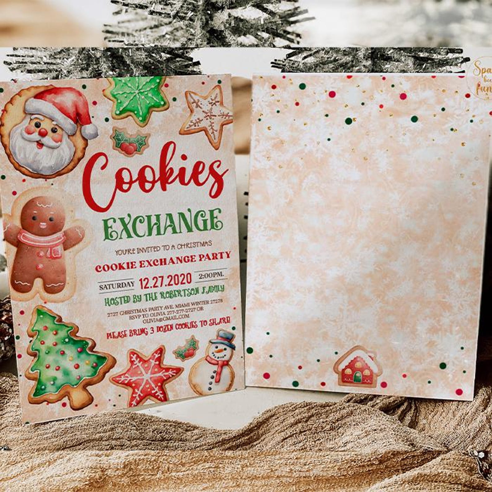Christmas Cookie Exchange Invitation Cookie Swap Christmas Party ...